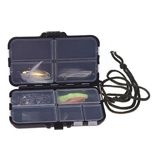 Fishing Tackle Box Fly Fishing Box Spinner Bait Minnow Popper 9 Compartments