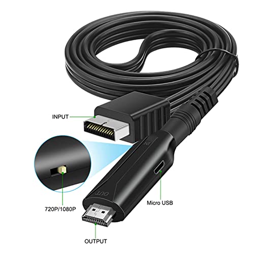 HD Multimedia Interface Adapter Cable, Portable Game Console Converter for Monitor