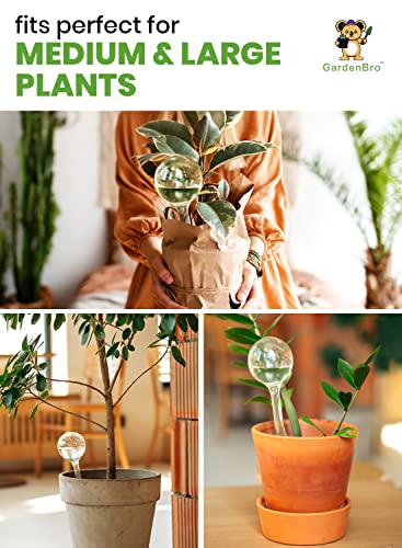 Plant Watering Globes Large Plastic XL Set of 4 - Automatic Plant Waterer Set for Indoor and Outdoor Plant Watering - Self Watering Planter Insert System with Plastic Watering Bulbs (4, Large )