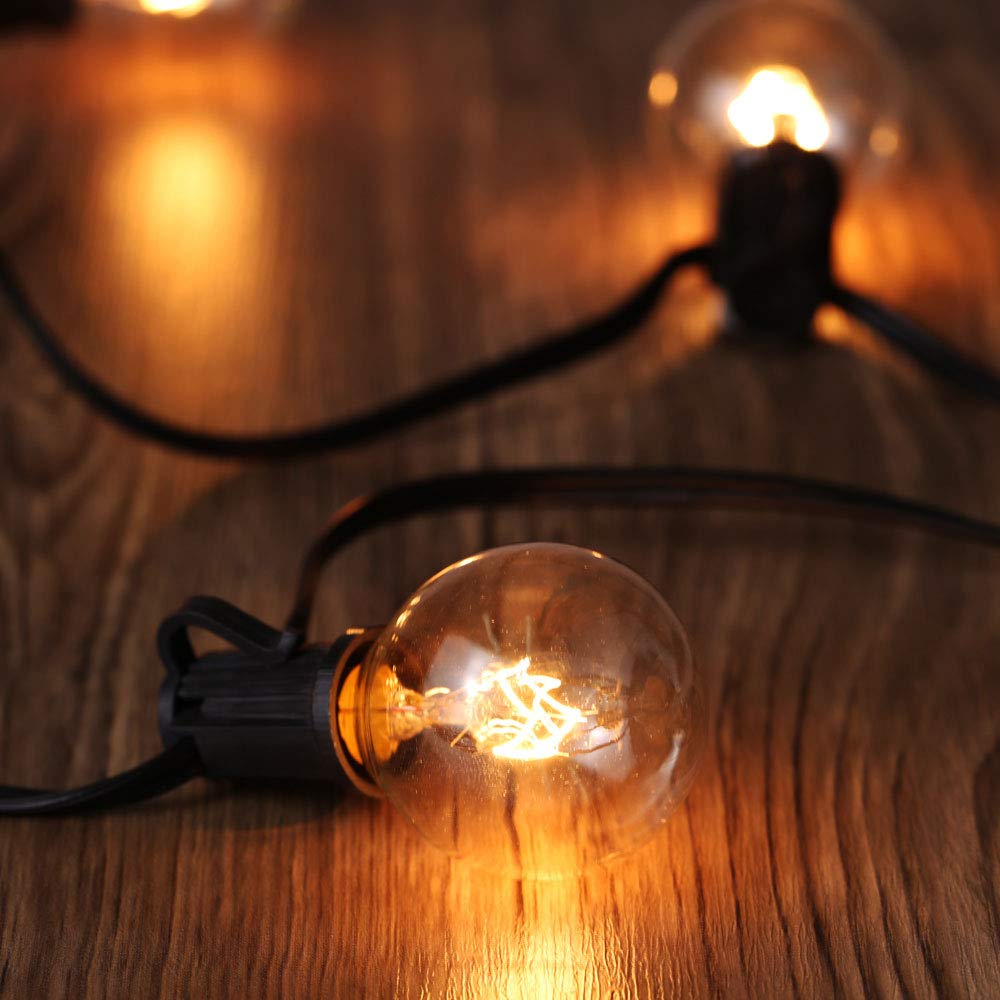 G40 LED Replacement Bulbs, 2700K Warm White String Outdoor Light Bulbs 1W Replace up to 5W, E12 Base Patio Light Bulbs, Small Dimmable Globe Bulbs for Indoor Outdoor Decor… (2200K)