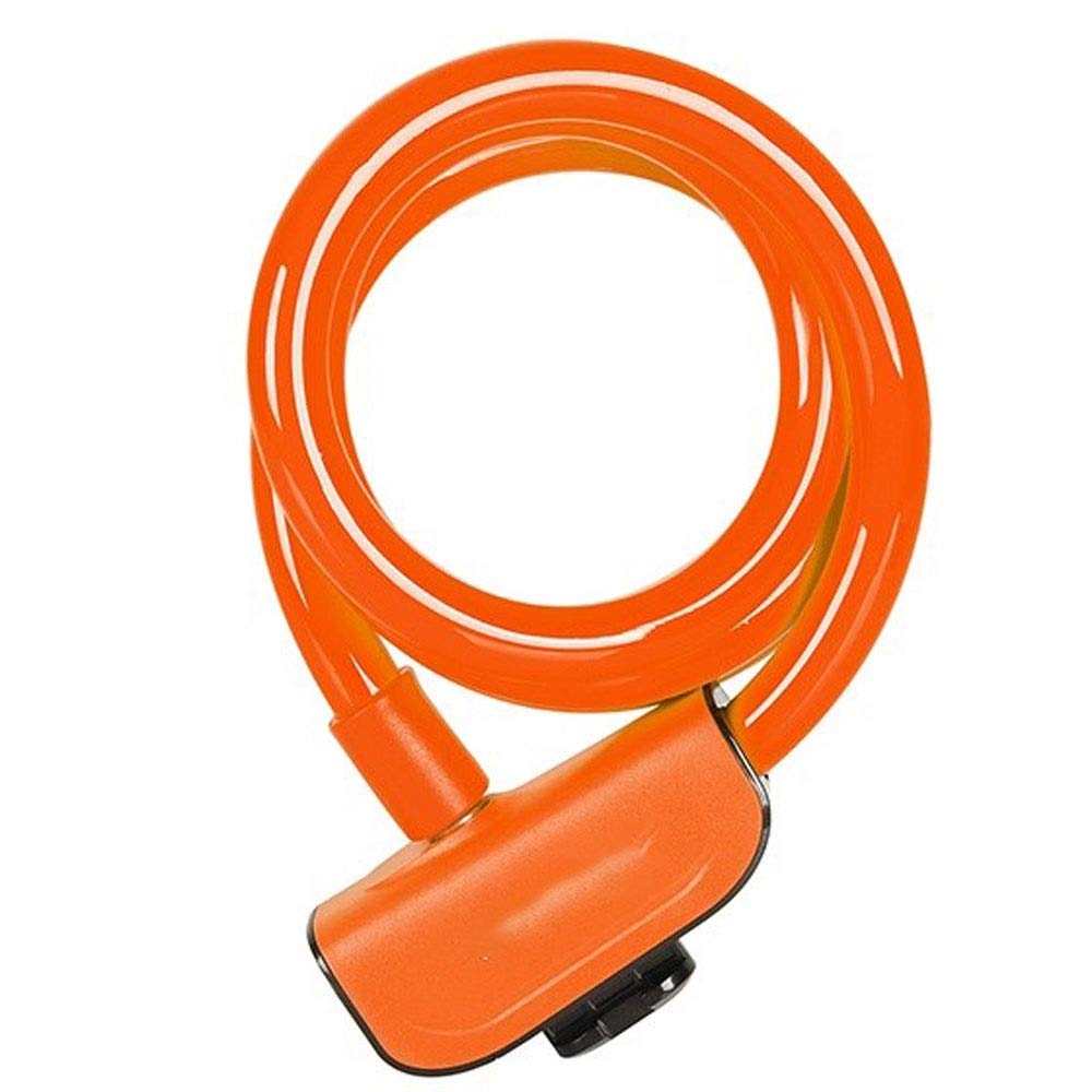 GyLazhuzizCS 120cm Bicycle Cable Lock, Folding Bicycle Lock, Bicycle Chain Lock (Color : Orange)