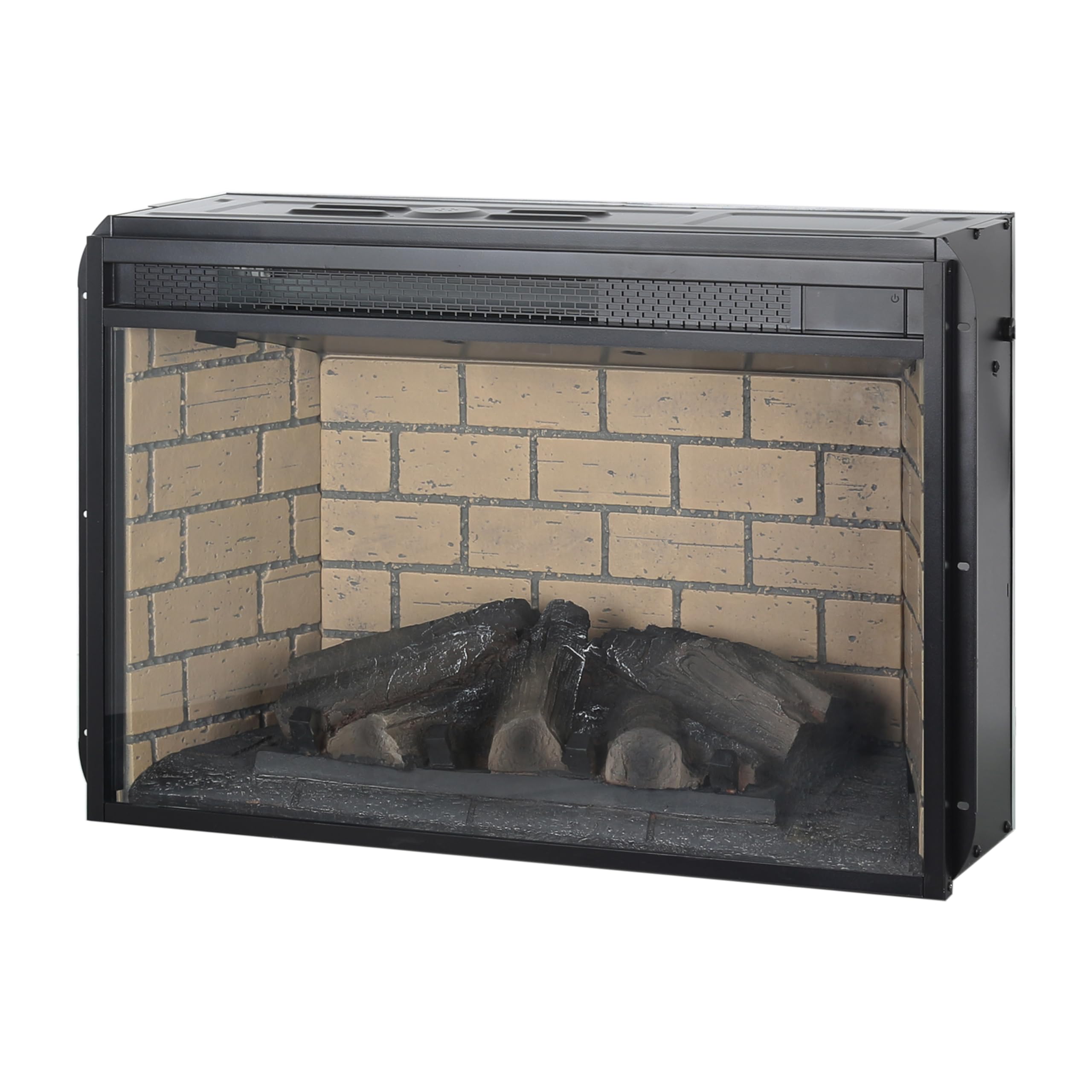 Freestanding or Wall Mounted Electric Fireplace with Adjustable Flame Color & Remote Control,Fireplace Insert,fire Places Electric Fireplace,Livingroom,Kitchen,Bedroom 36 Inch,Antique Black