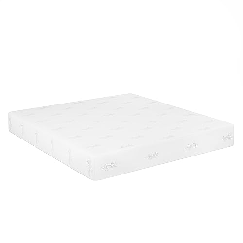 Furinno Angeland Luxury III Gel Infused Memory Foam Mattress/CertiPUR-US Certified/Pressure Relieving/Hypoallergenic, 10-Inch, King,White