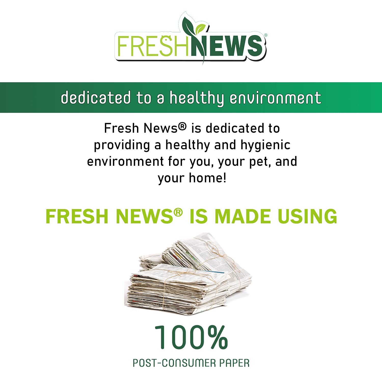 Fresh News Recycled Paper Crumble Multi-Cat Litter 14 Pounds