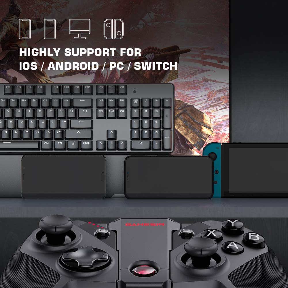 GameSir G4 Pro Bluetooth Wireless Game Controller, PC Controller with Magnetic ABXY, Gamepad Joystick Compatible with Switch/Windows PC/Android/iOS Mobile Phone for Apple Arcade MFi Games