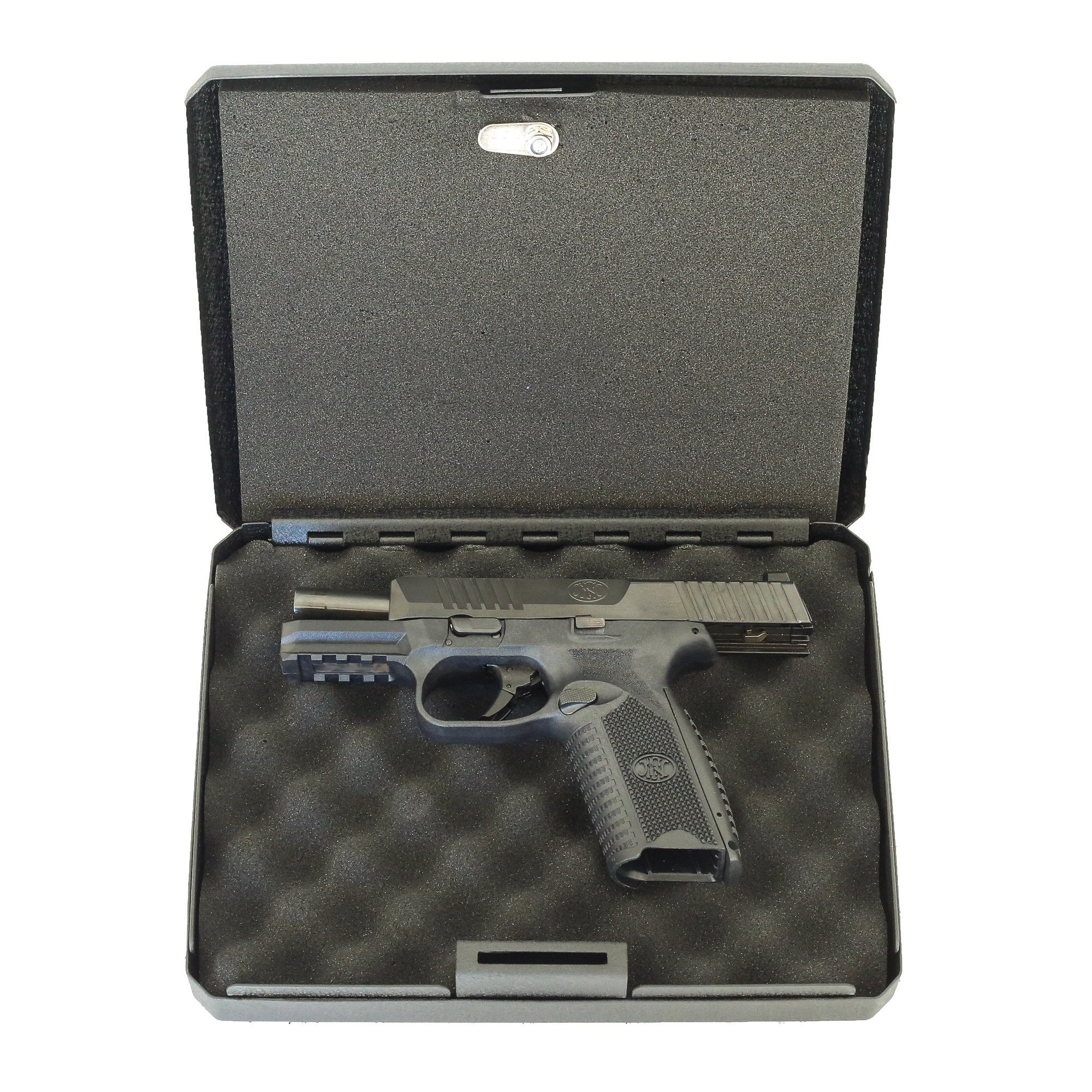 FSDC (Firearm Safety Devices) – FSDC-MLC9000 Keyed Lockable Steel Case with Security Cable – Heavy-Duty Powder Coated Steel