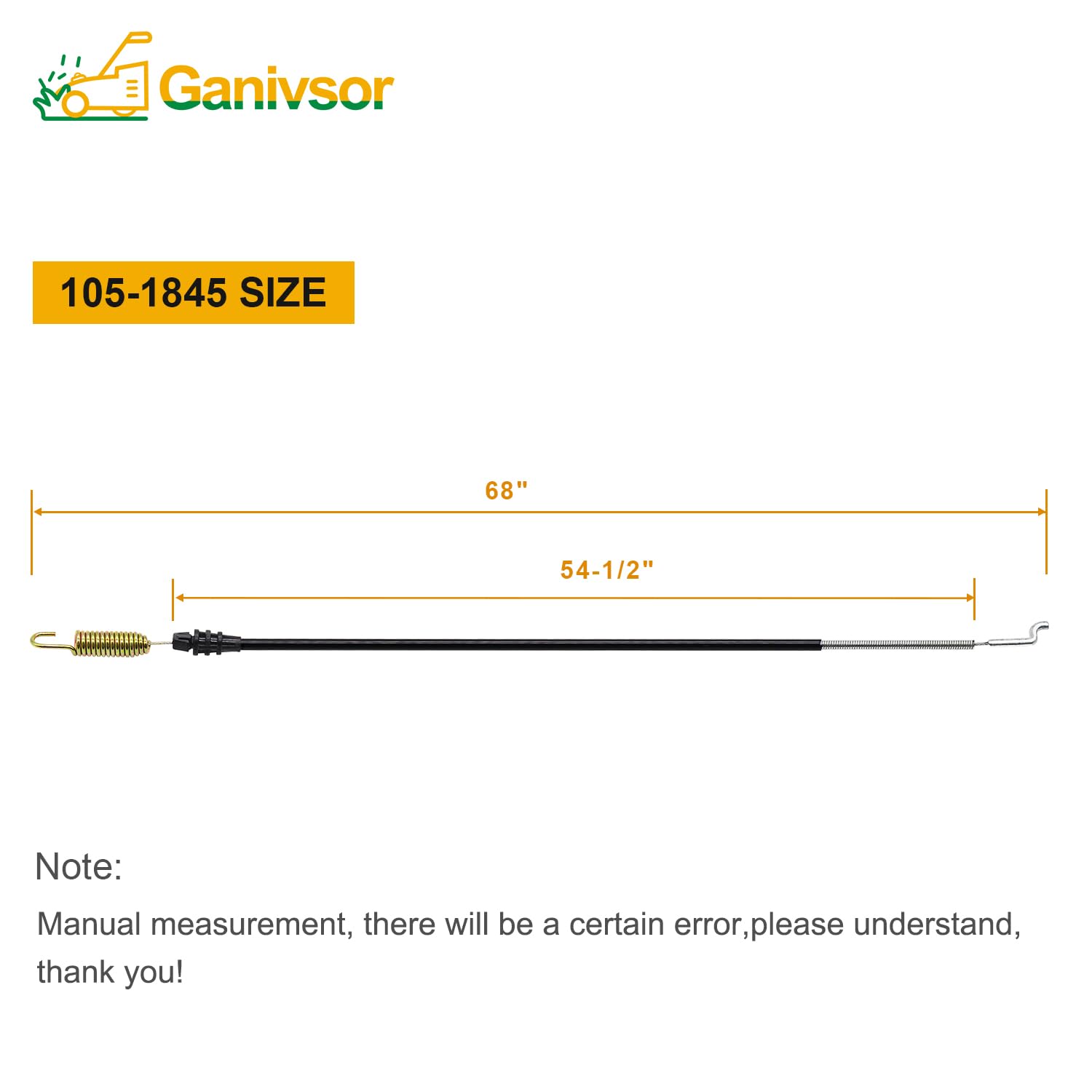 Ganivsor 105-1845 Lawnmower Traction Drive Control Cable for 22" Recycler Toro Front Drive Self Propelled Mowers