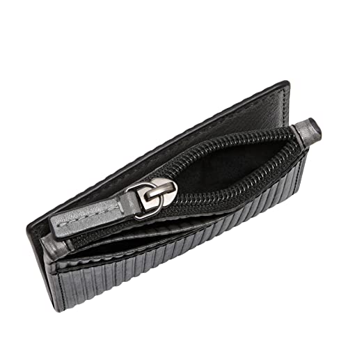 Fossil Men's Andrew Leather Zip Card Case Wallet, Lead Gray, (Model: ML4483109)