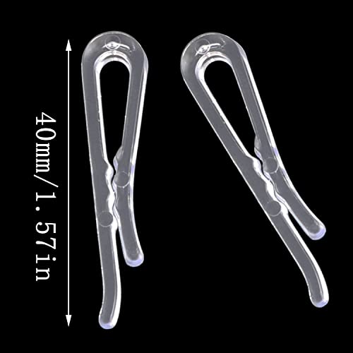 Plastic Alligator Clip yyangz 400PCS U Shape Clear Durable Plastic Alligator Clips, Transparent Plastic Shirt Clips with Teeth for Ties, Pants,Shirts, Securing Fabric Clip
