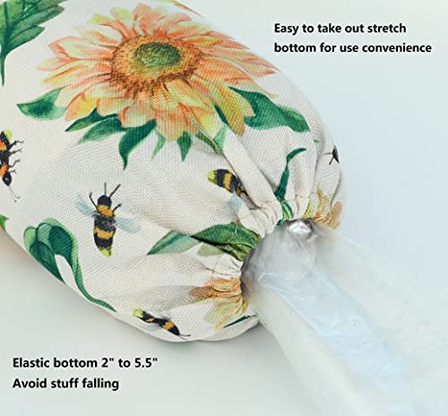 Plastic Bag Holder Trash Bags Organizer 2Pcs, Wall Mount Grocery Garbage Bag Storage Carrier Dispenser for Home Kitchen Decor