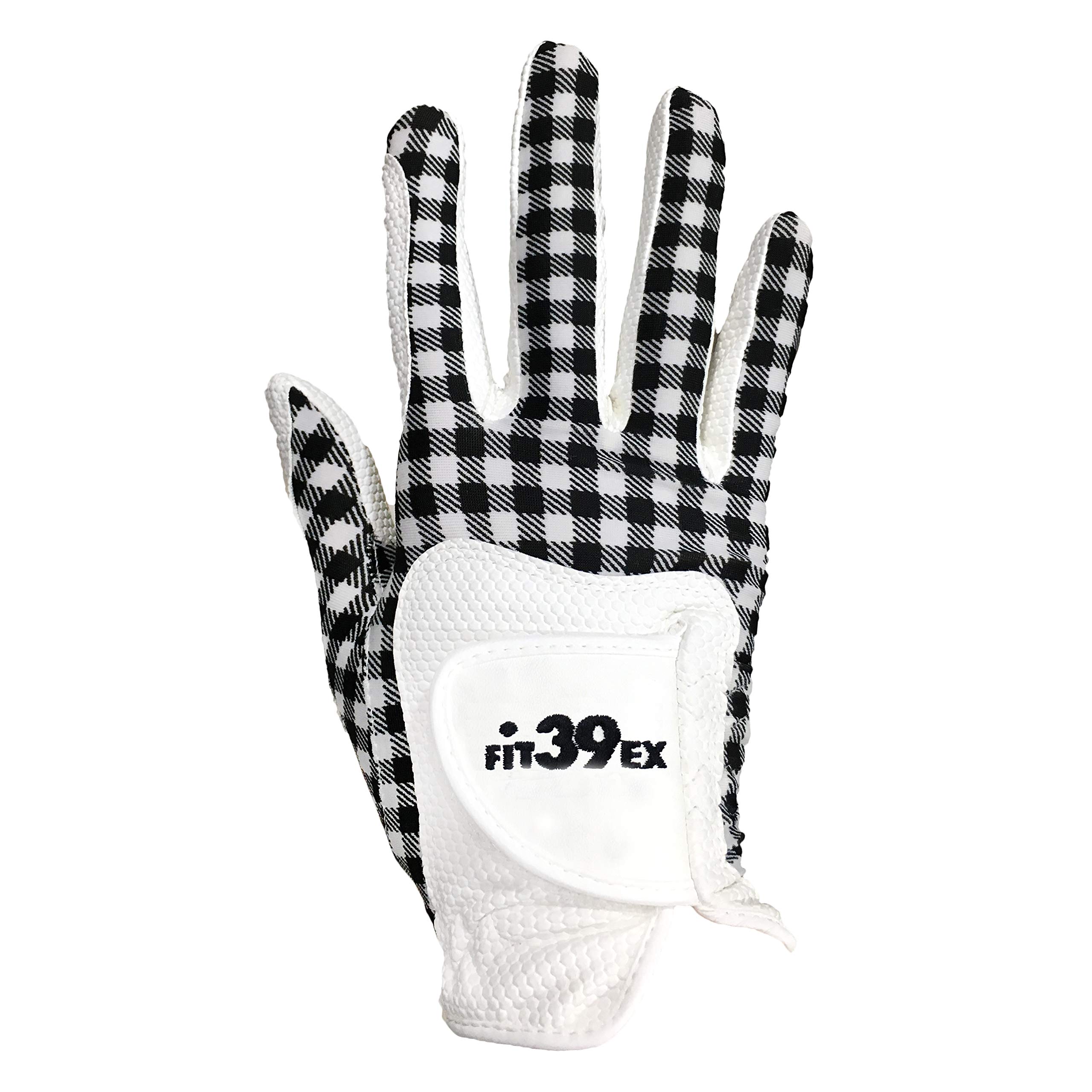 Fit39 Right Hand Golf Glove (Black/White Checker) (S)
