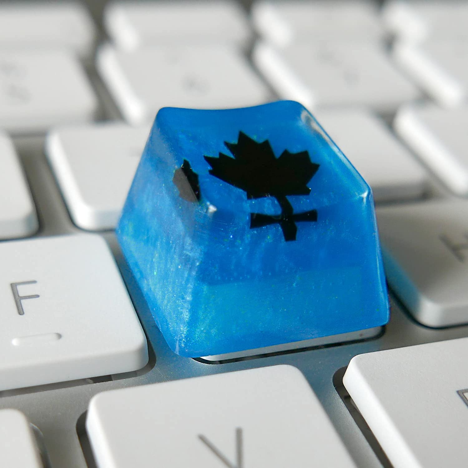 Gaming Keycaps Rainbow 6 Black Ice Resin Keycaps for Cherry MX Swtiches (OEM R4)