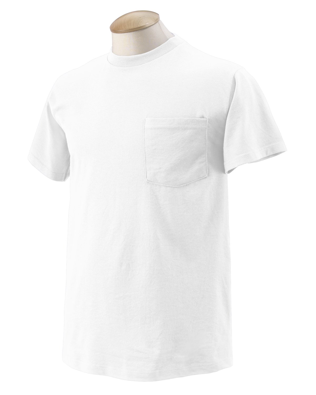 Fruit of the Loom Adult 5 oz. HD Cotton™ Pocket T-Shirt L WHITE