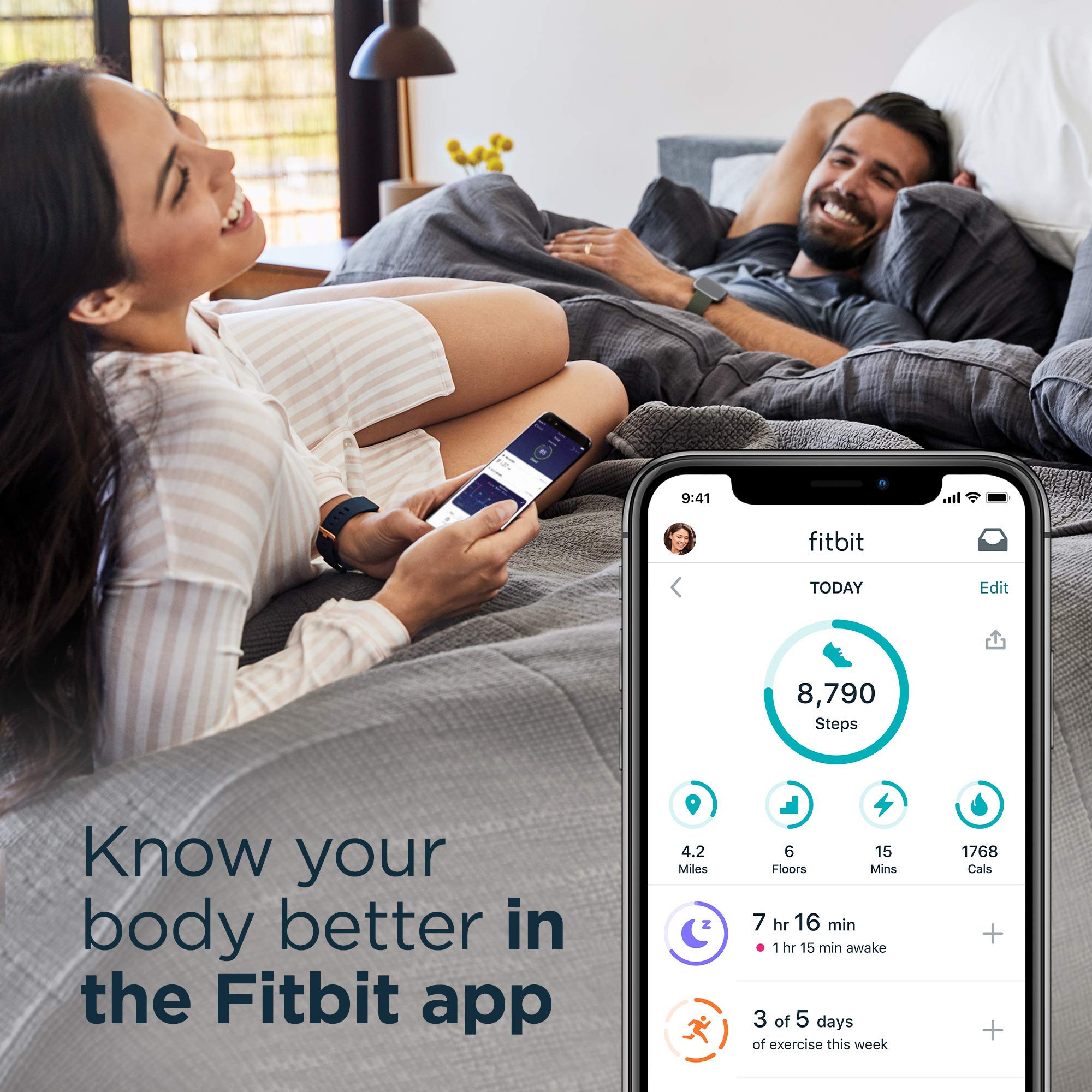 Fitbit Charge 4 Fitness and Activity Tracker with Built-in GPS, Heart Rate, Sleep & Swim Tracking, Black/Black, One Size (S & L Bands Included) (Renewed)