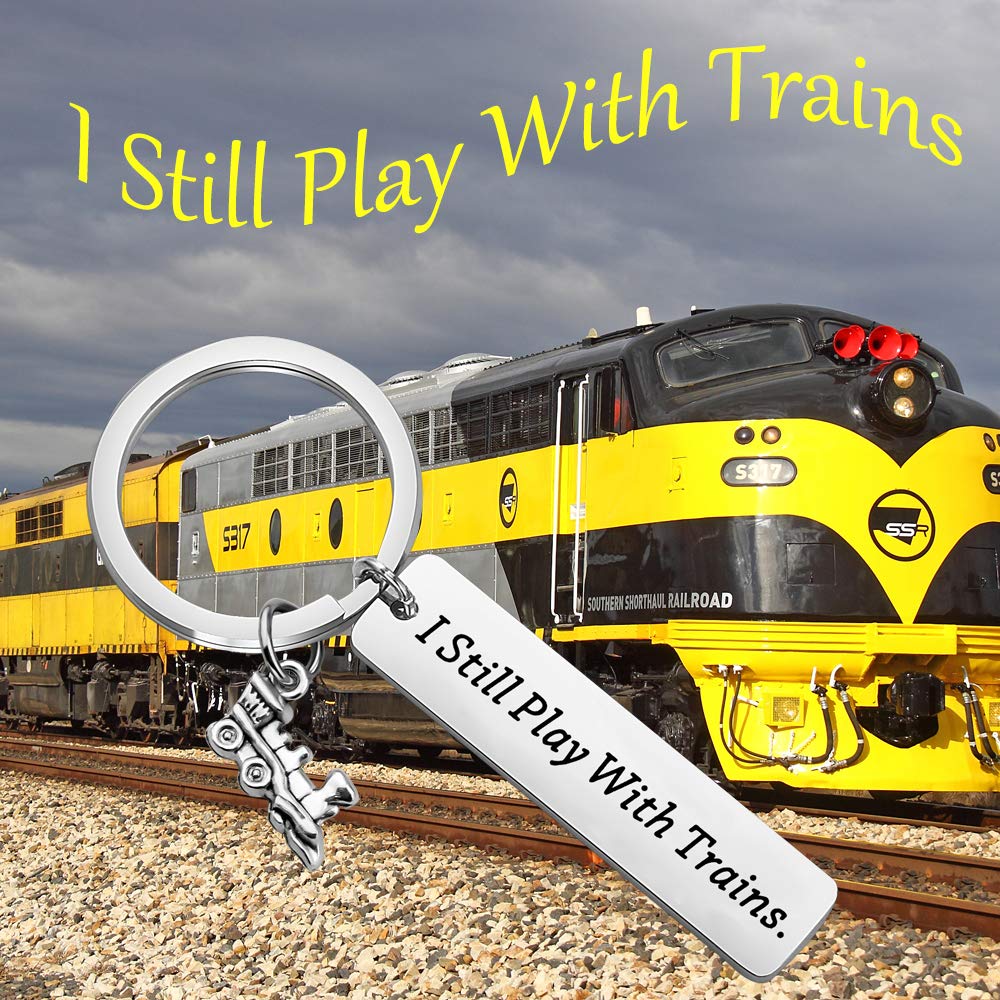 FOTAP I Still Play With Trains Keychain (Trains Keychain)