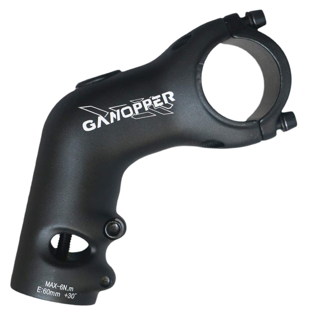 GANOPPER 31.8 Stem 60mm 30 Degree Riser Short Handlebar Stem for 31.8 Road Bike, MTB, BMX, Mountain Bicycle Part