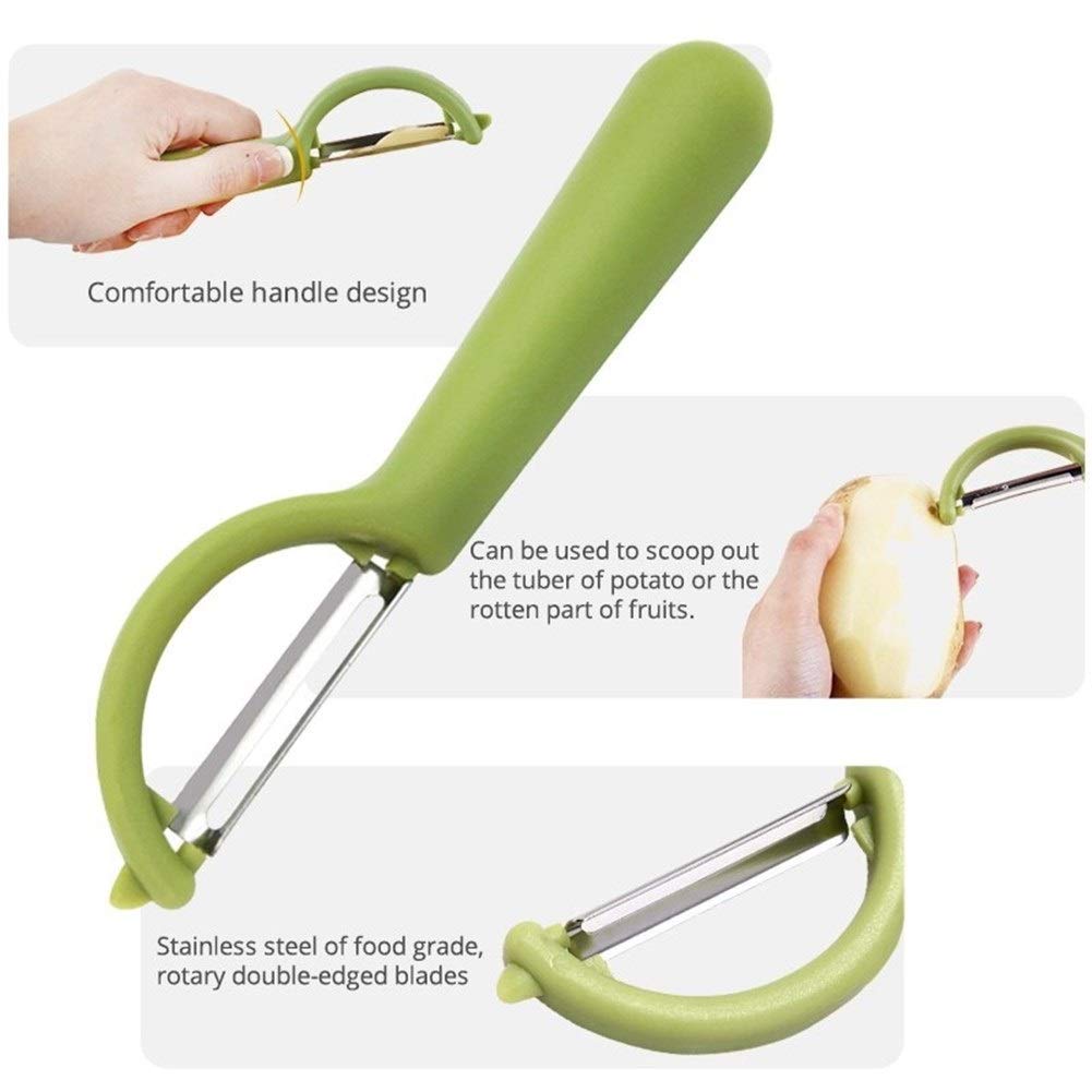 Fruits Vegetable Peeler Potatoes Peelers Carrot Pineapple Orange Zesters easy Peeling Tools Kitchen Gadgets DUO ER (Color : Beige)