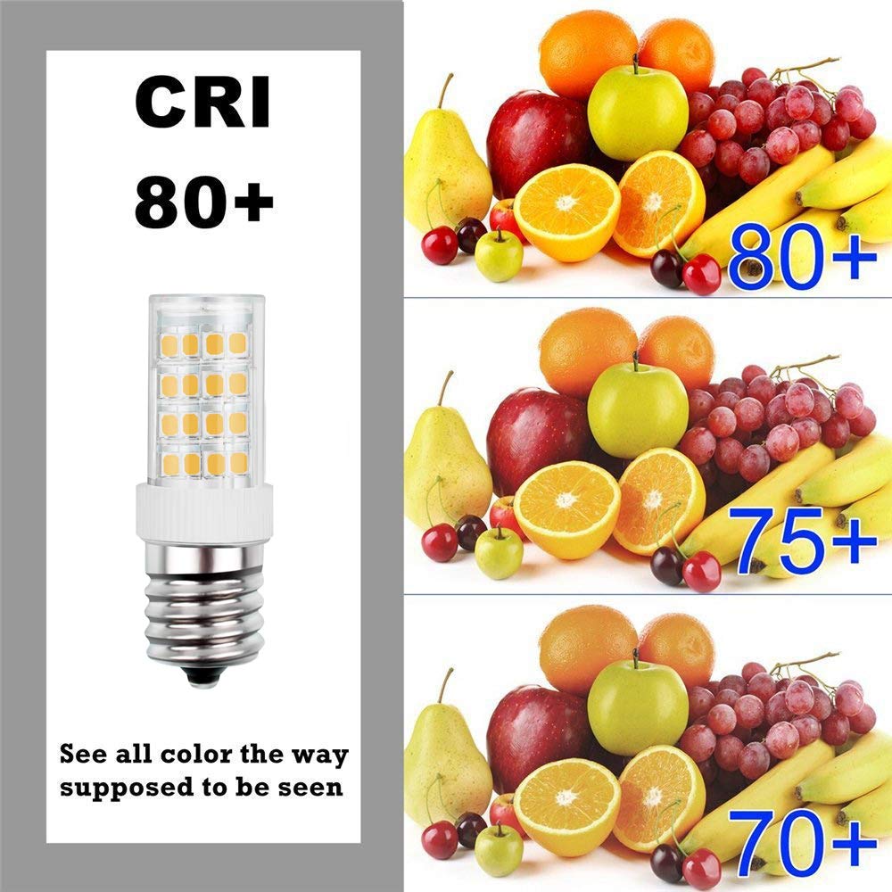Gaormii LED Microwave Appliance Light Bulb for Refrigerator Range Hood Over Stove Equivalent 40W Incandescent Bulb E17 Intermediate Screw Base 120V 5W 450LM Warm White 3000K Pack of 3