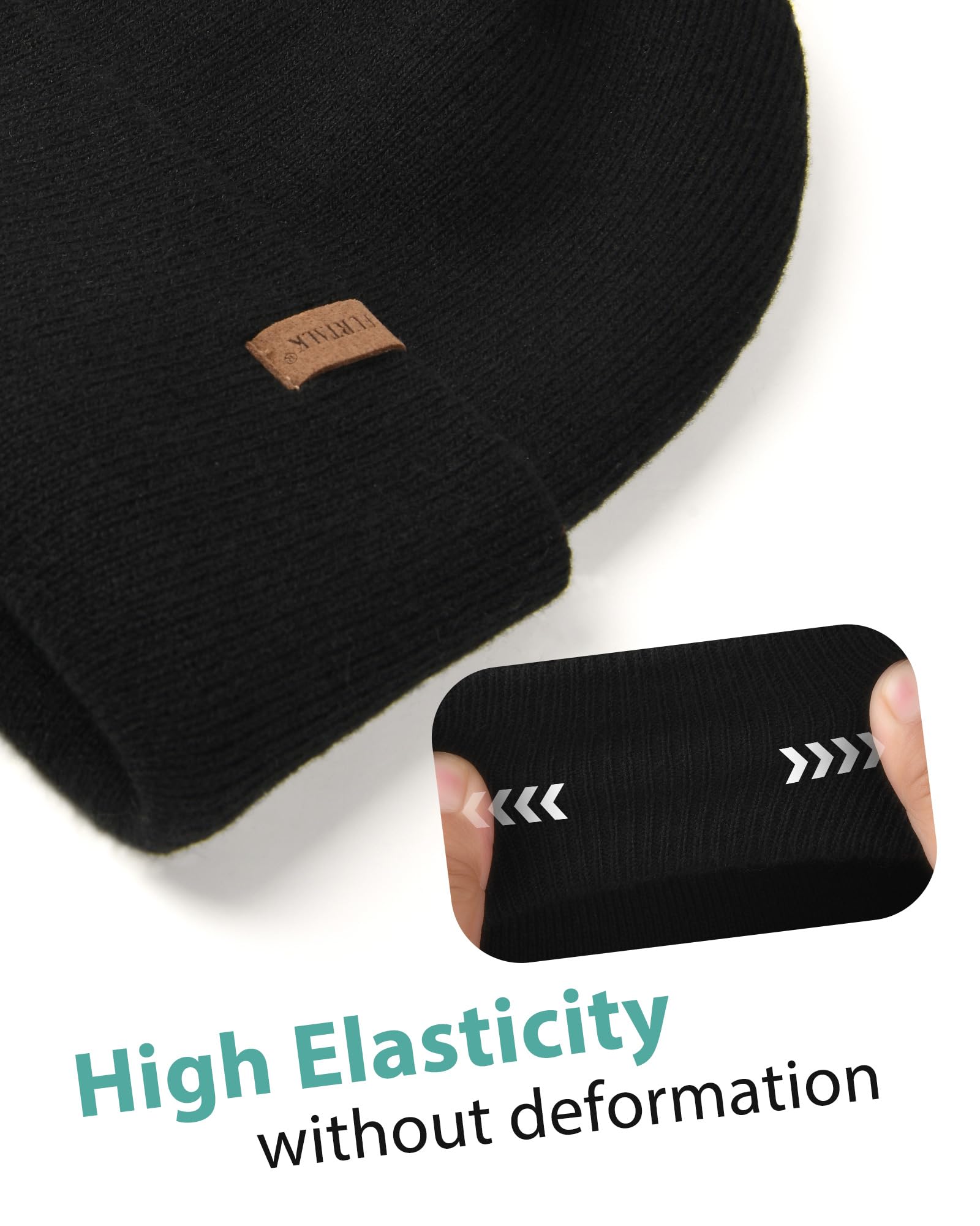 FURTALK Beanie for Men Women Cuffed Thick Knitted Unisex Winter Hat Beanies Skull Cap