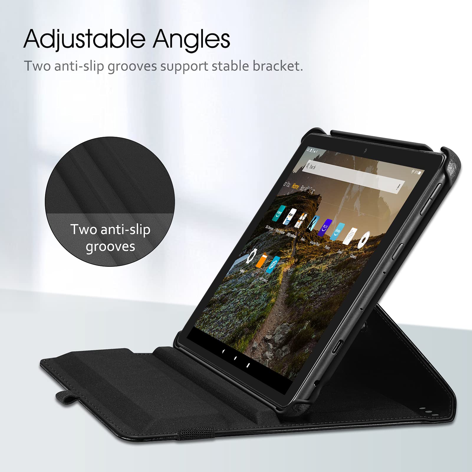 Fintie Case for Amazon Fire HD 10 & Fire HD 10 Plus Tablet (Only Compatible with 11th Generation 2021 Release) - 360 Degree Rotating Swivel Stand Cover Dual Auto Sleep/Wake, Black