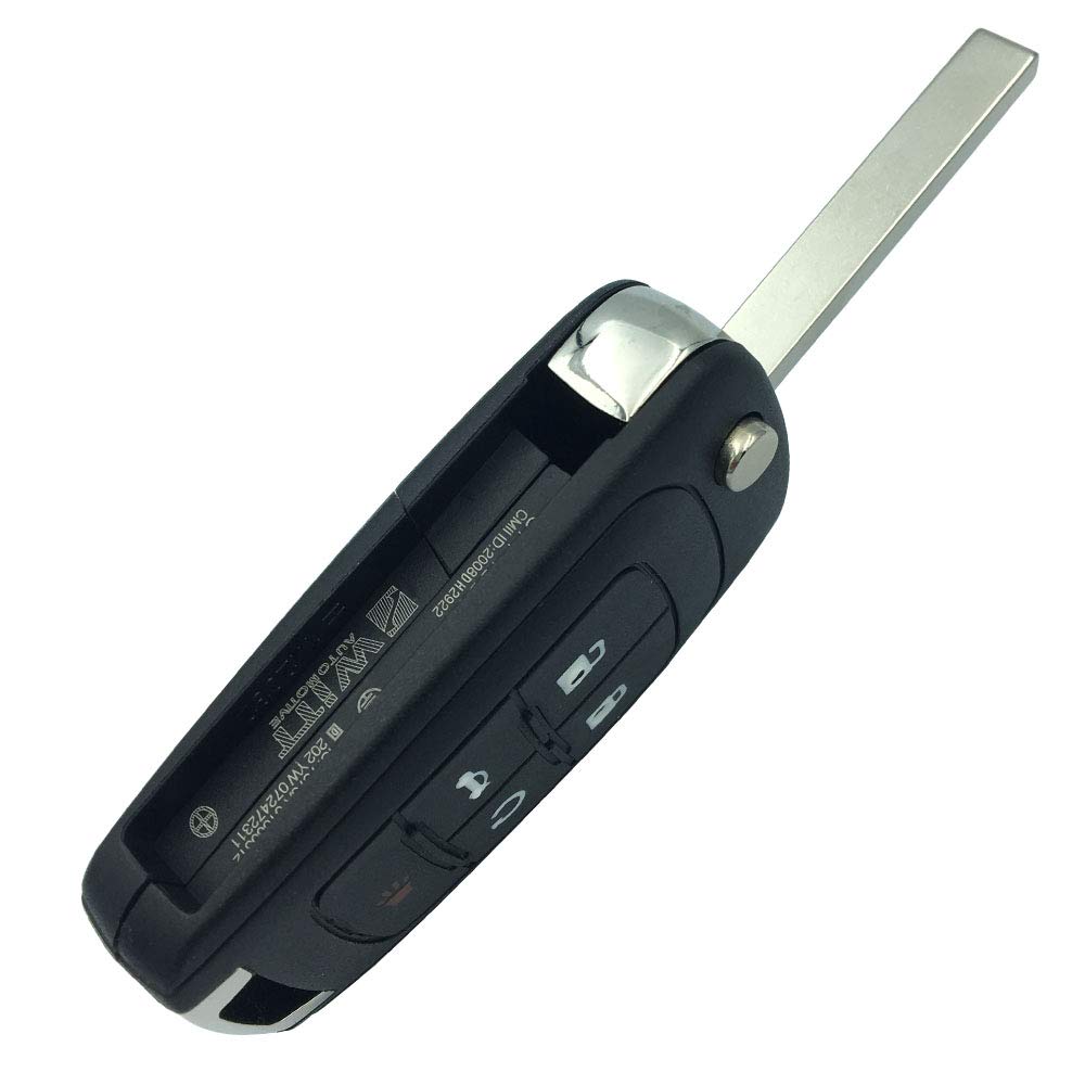 for Replacement 5-Button Uncut Blade Control Key Fob Keyless Entry Remote Flip Shell Case Fits Chevrolet