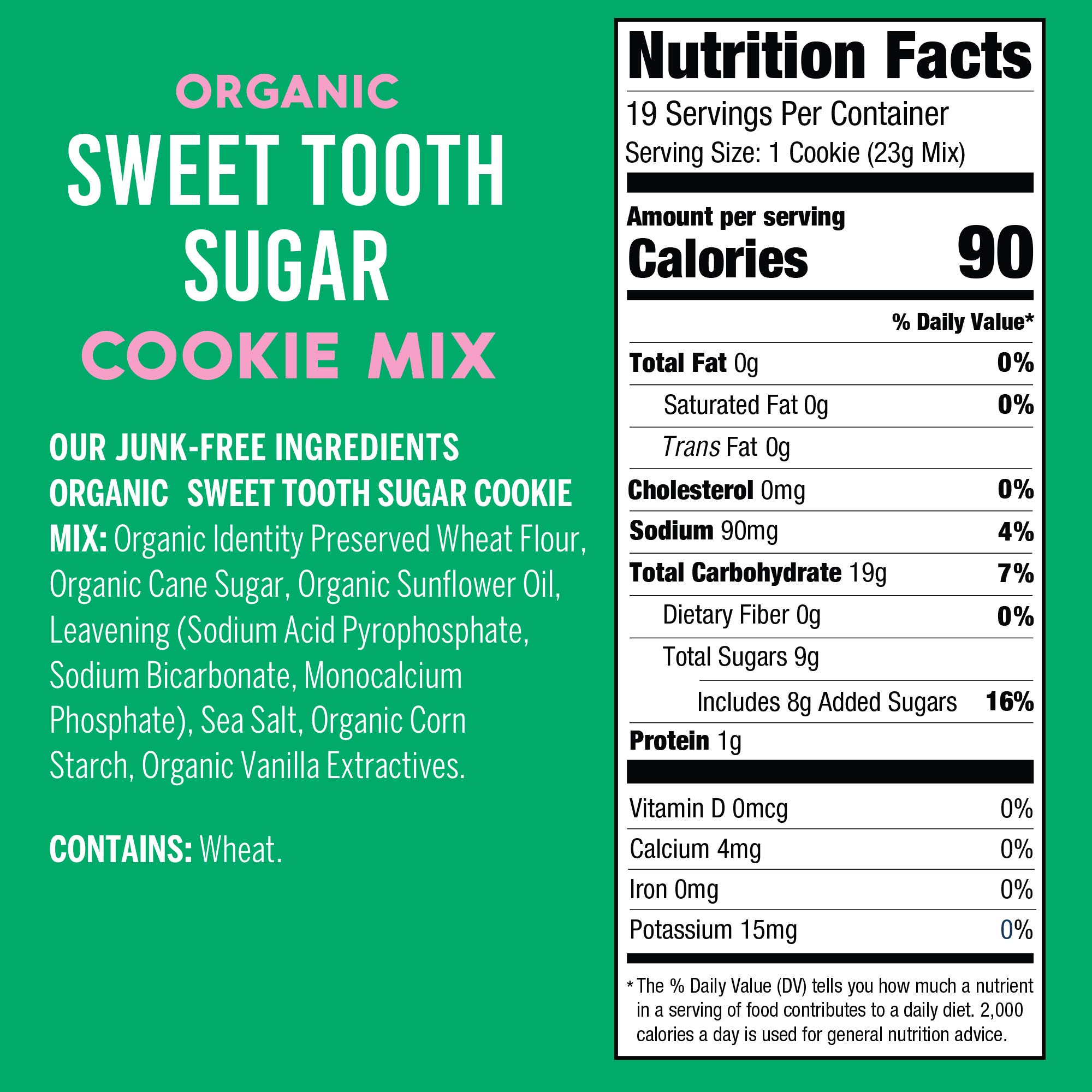 Foodstirs Junk-Free Bakery Organic Sweet Tooth Sugar Cookie Baking Mix, 15.6 Oz | Non-GMO