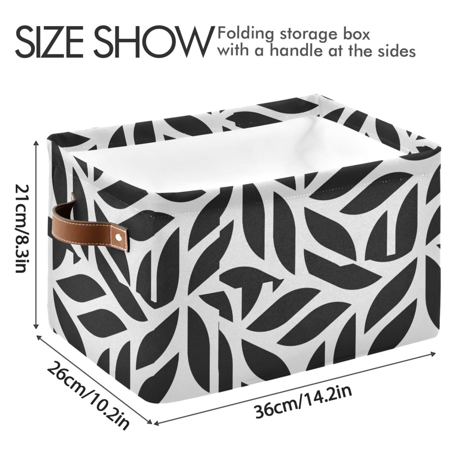 Geometric Tiles Striped Storage Basket Bins Foldable Toy Baskets Organization with Handles Laundry Hamper for Office Bedroom Clothes Bedroom Living Room,1 pcs