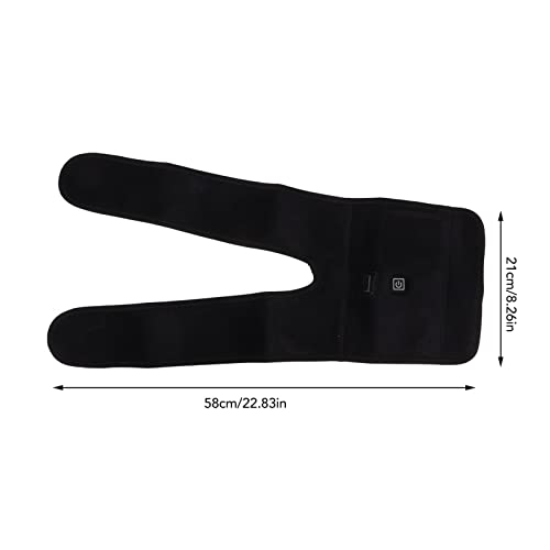 Heated Knee Brace Wrap, Knee Heating Pad Cotton Black USB Power Supply with Hook and Loop for Keep Warm for Children