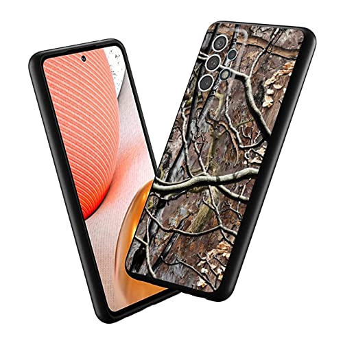 for Samsung Galaxy A52 5G/4G Camoflage Case,Camo Camoflage Tree Hunter for Samsung Case Boys Men,Soft Silicone Graphic Case Cover for Samsung Galaxy A52 Camoflage Tree