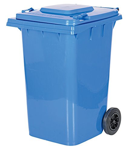 TH-95-BLU Trash Can, Polyethylene, 28-1/4" Width, 44-1/2" Height, 34" Depth, 95 gallon Capacity, Blue