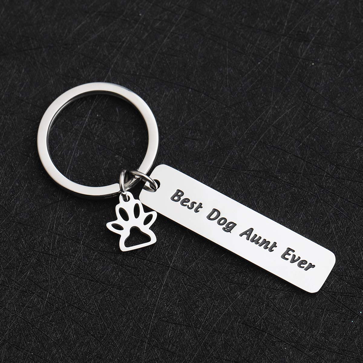 FUTOP Auntie Gift Best Dog Aunt Ever Keychain Gift for Special Aunt Sister Gift (DOG-aunt keychain)