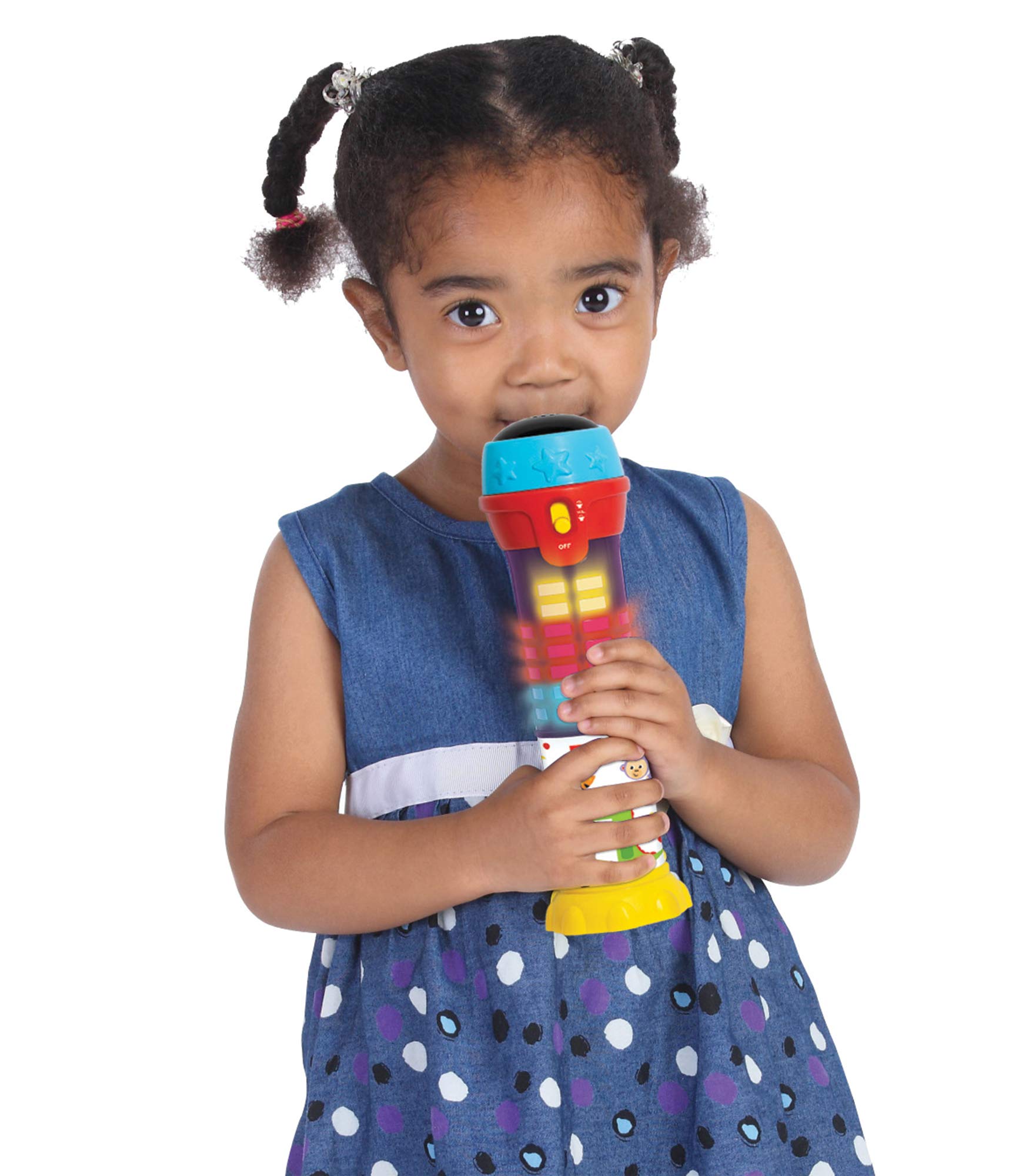 Fisher-Price – Dancing Lights Microphone, Educational Music Toy, Melodies, Light Up Mic, Kids, Toddler, Ages 3+