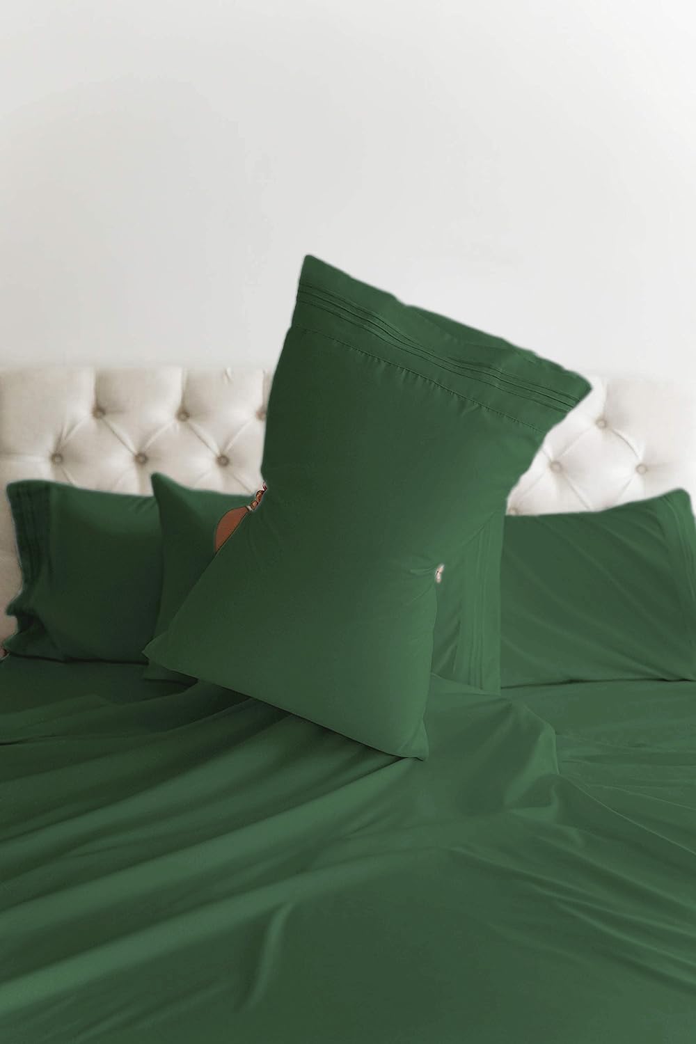 Full 6 Piece Sheet Set - Breathable & Cooling Bed Sheets - Hotel Luxury Bed Sheets for Women, Men, Kids & Teens - Comfy Bedding w/ Deep Pockets & Easy Fit - Soft & Wrinkle Free - Full Emerald Sheets