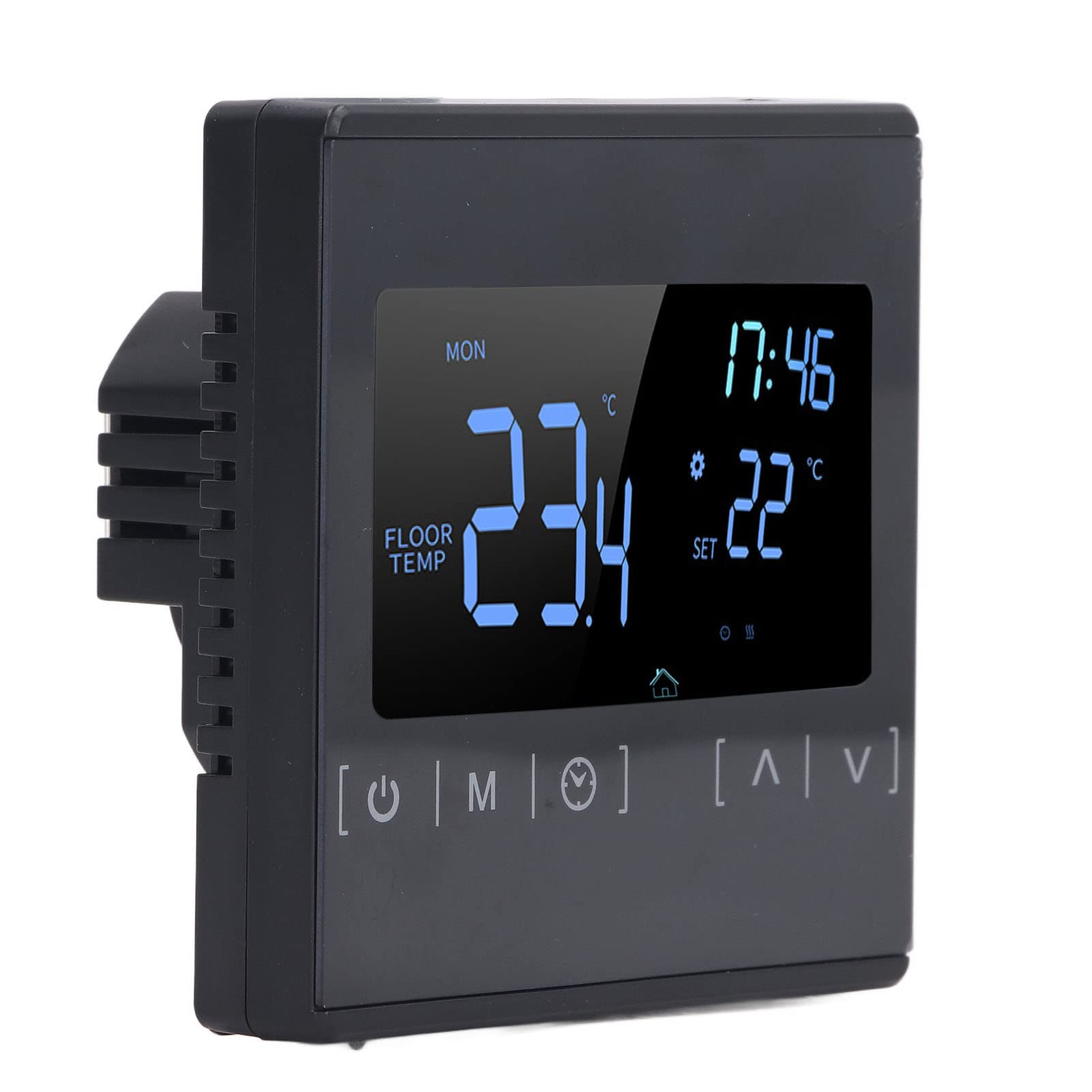 Floor Heating Controller, Programmable Digital Thermostat AC85V to 250V Automatic Mode Programming Mode for Distribution Manifold