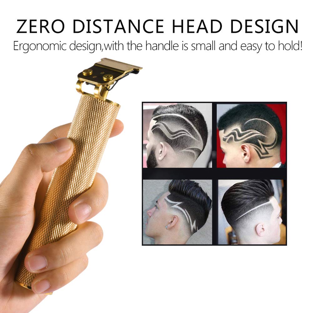 Hair Clippers for Men,Professional Electric Cordless Hair Trimmer,0mm Baldheaded Hair Clippers T-Blade Beard kit Zero Gapped Trimmers for Men with 4 Guide Combs