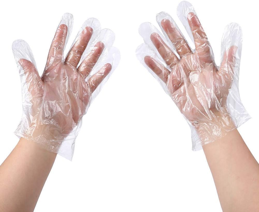 Generic 1Pcs Disposable Plastic Gloves, Food Safe, Clear, 100% Latex Free, Ideal for Kitchen, Cleaning and Food Handling