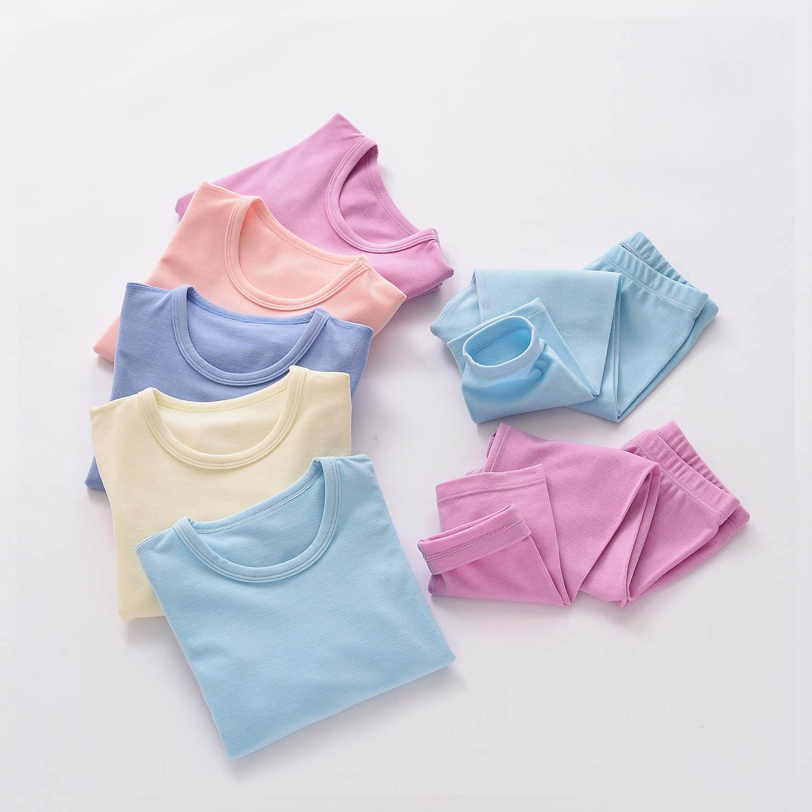Girls Underwear Kids Thermal Underwears Toddler Winter Base Layer Long Johns Sets for Boys Dark Pink Large (100) /3T-4T