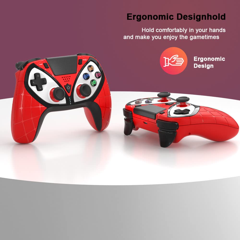GEEKLIN Wireless Gaming Controller for PS4, Wireless Gamepad Remote Joystick for PS4/PS3/Android/iOS/PC with Upgraded Joystick, Headset Jack and Dual Vibration