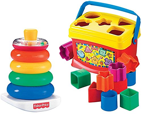 Fisher-Price Rock-a-Stack and Baby's 1st Blocks Bundle