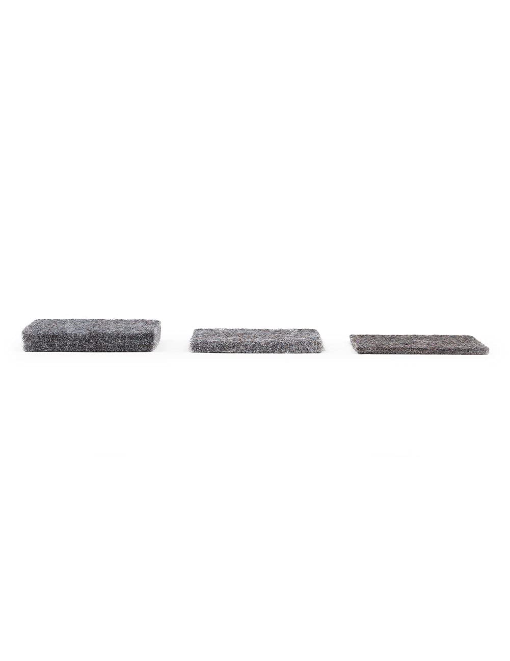 The Felt Store F-26 Industrial Felt Square Sample Bags 3 inch x 3 inch Felt Material in 1/8", 1/4", 1/2" Thickness – 3 Pcs