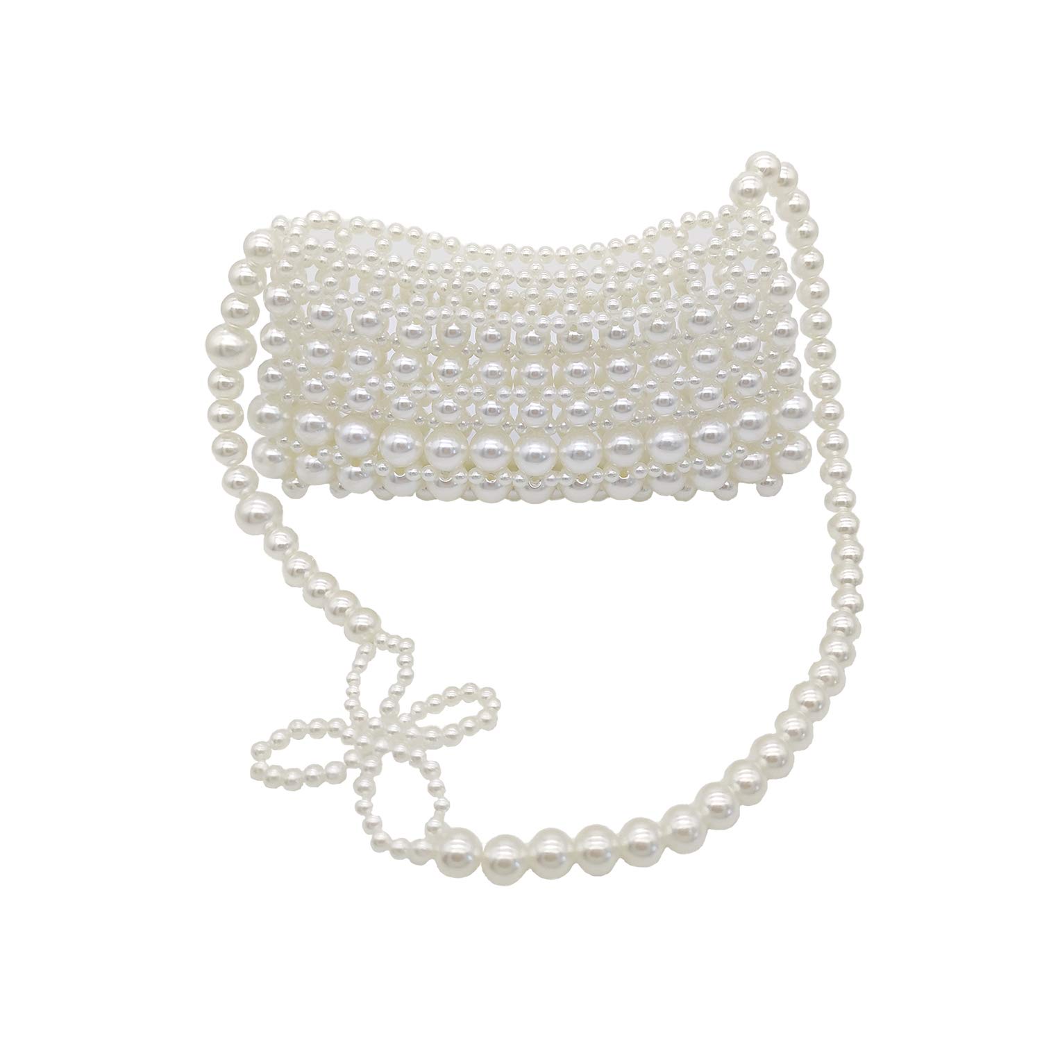 Grandxii Clutch Purse Pearl Women shoulder Handbags Evening Purses Small Wallet Handmade Pearl Bag