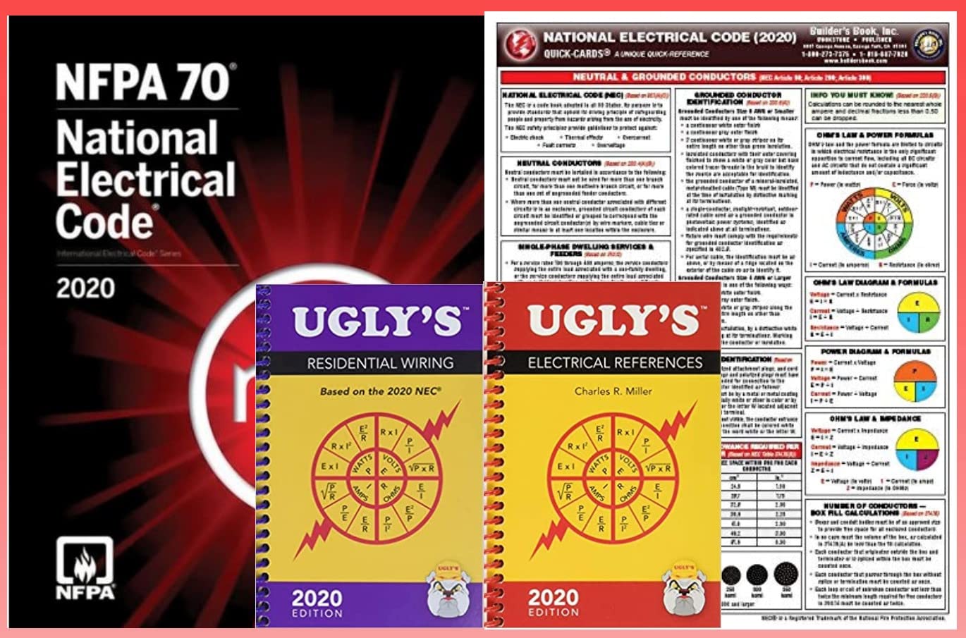 Generic Nfpa 70 2020 Nec Paperback National Electrical Code (Nec) 2020 Editions With 2020 Uglys Electrical Reference With Ugly’S Residential Wiring With 2020 Quick-Card Pamphlet