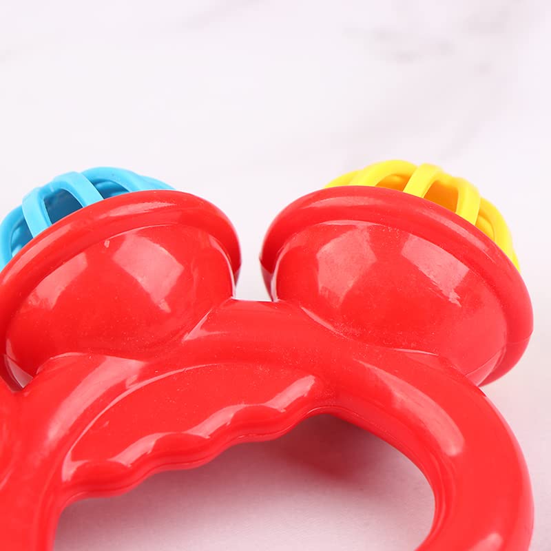 Fublazeze 1Pc Plastic Infant Comfort Rattle 0-3 Years Old Ringing Three-Headed Bell Color Baby Hand Grabbing Rattle