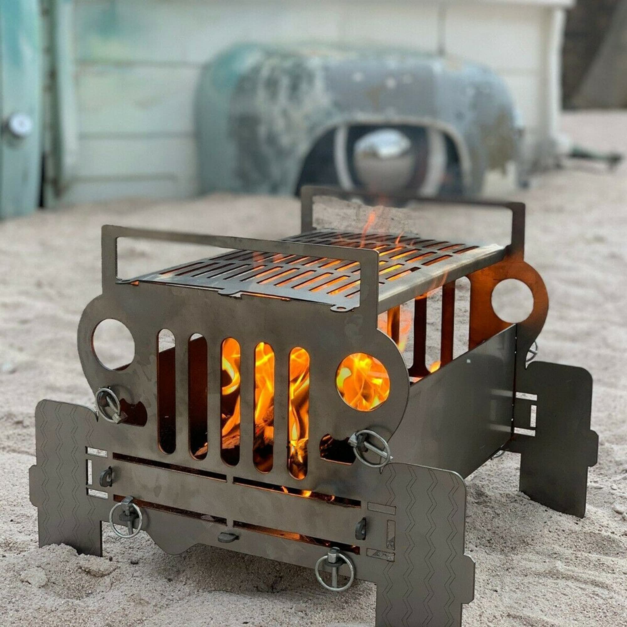 Fire Pits & Bowls, Multifunctional BBQ Grill Table, Garden Patio Heater, Outdoor Firepit Bowl for Camping Picnic Backyard Bonfire