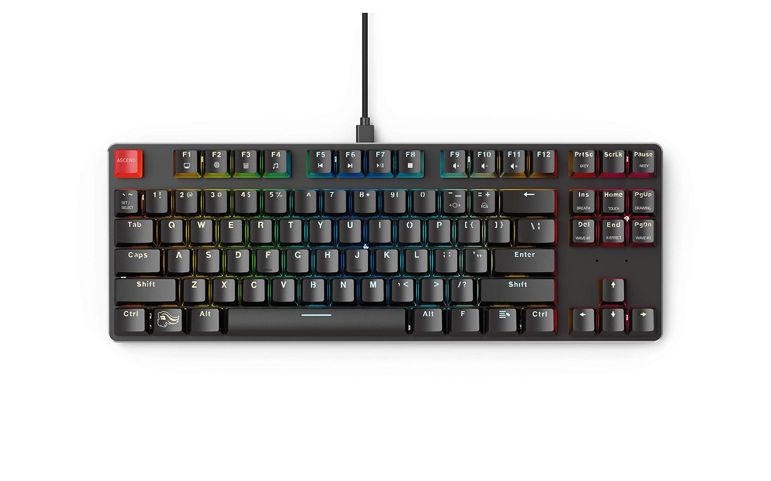 Gaming Keyboard and Mouse Combo - Glorious GMMK 87% Percent Backlit RGB TKL Mechanical Keyboard (Black) + Model O Wireless Gaming RGB Matte Black Mouse
