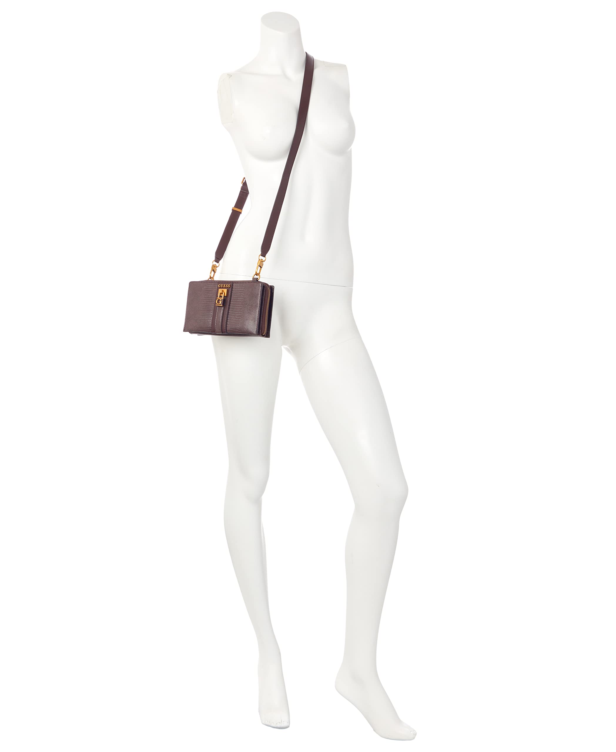 GUESS Ginevra Mini Girlfriend Crossbody, Brown