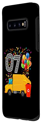 Galaxy S10 Happy O7 Birthday Rear Loader Garbage Truck Case
