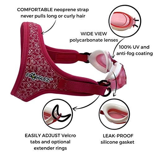 Frogglez Pain-Free Swim Goggles for Kids Under 10 (Ages 3-10), No Hair Pulling, Recommended by Olympic Swimmers