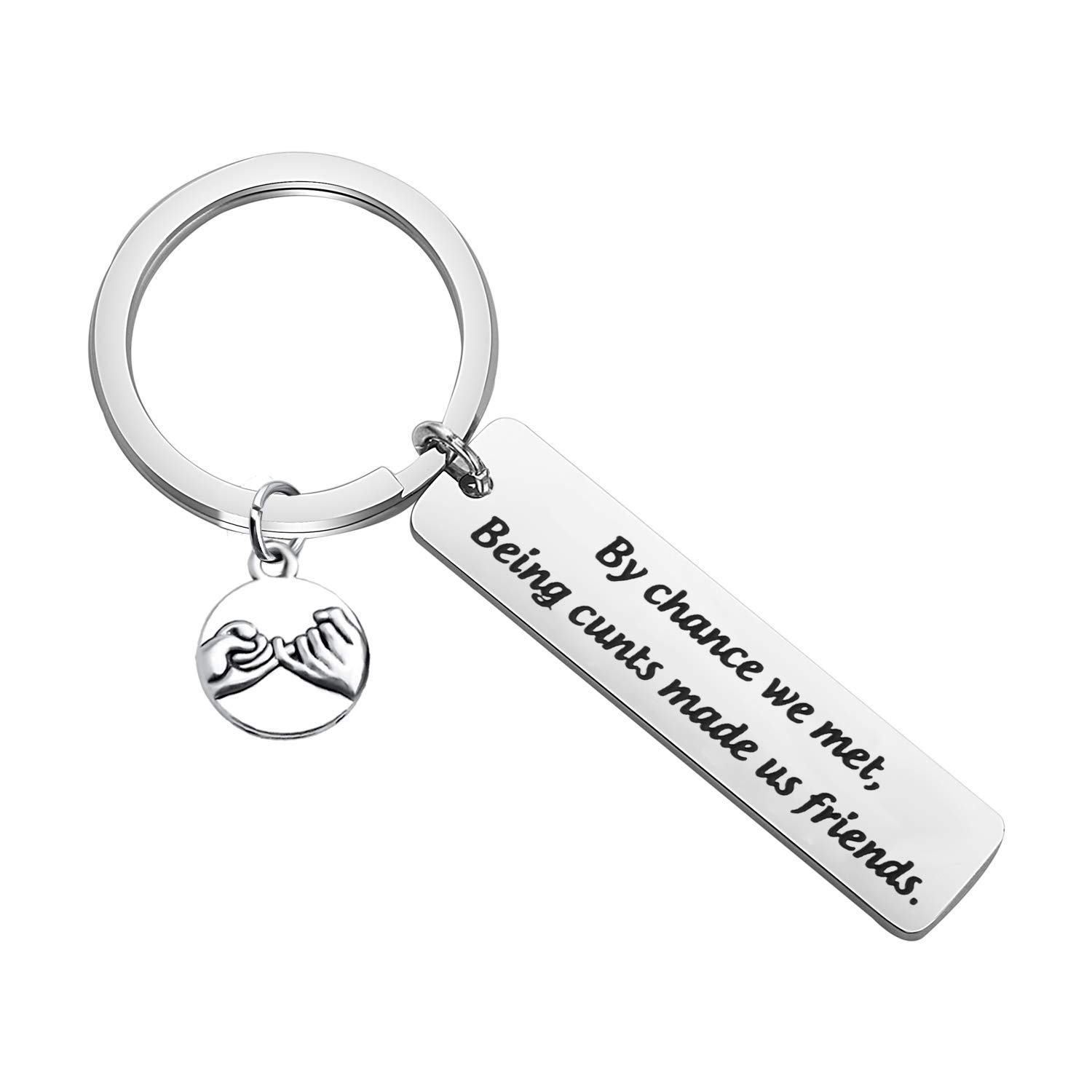 Friendship Gift Coworker Gift By Chance We Met Being Cunts Make Us Friends Keychain Picky Promise Charm Gift (By Chance K)
