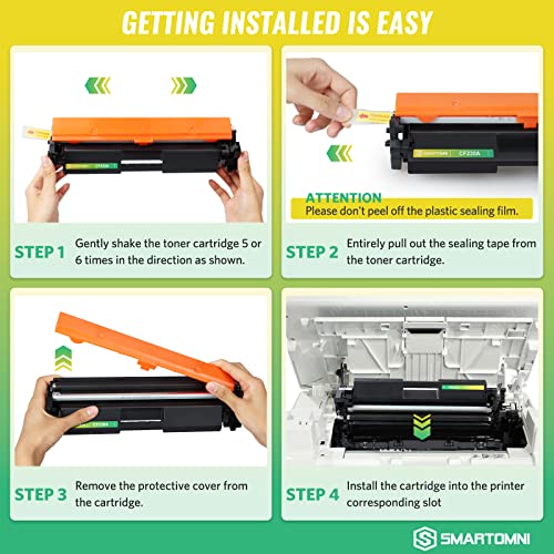 S SMARTOMNI 30A CF230A Toner Cartridge Compatible Replacement for HP 30A CF230A 30X CF230X Black Toner Use for HP Pro M203d M203dn M203dw MFP M227fdn M227fdw M227sdn (2 Pack)